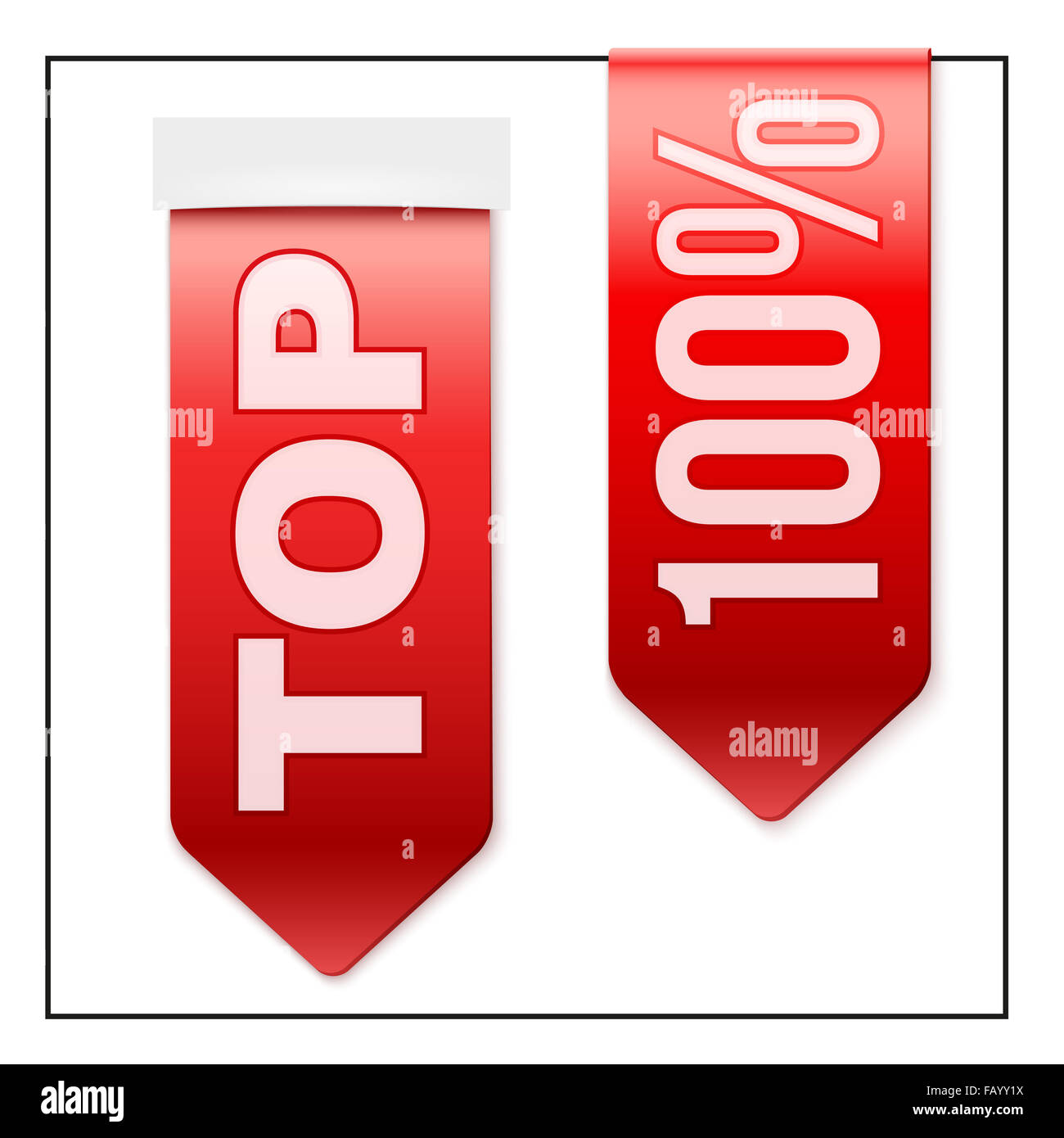Set of Popular Ribbons TOP. Realistic modern style Stock Photo - Alamy