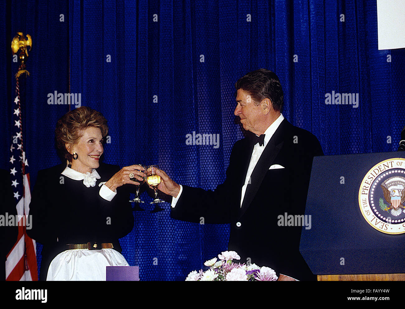 Washington, DC., USA, 15th May, 1986 President Ronald Reagan and First ...