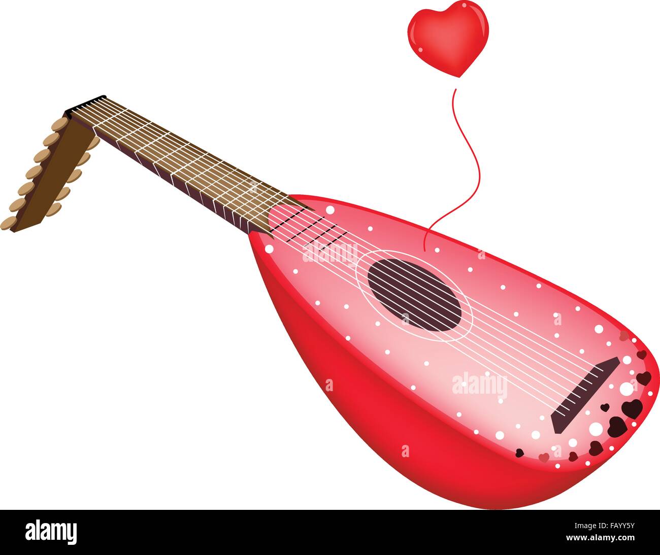 Love Concept, An Illustration of A Beautiful Antique Bluegrass Mandolin ...