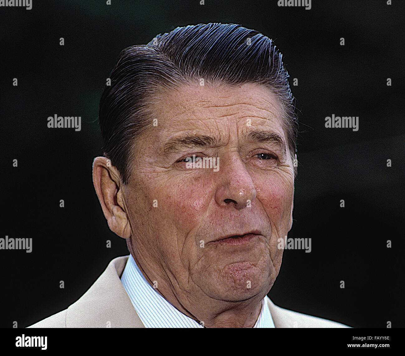 Washington, DC., USA, 13th September, 1984 President Ronald Reagan has ...