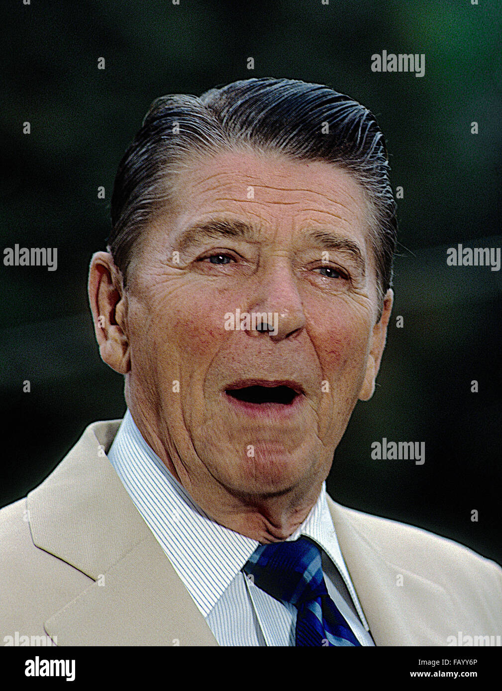 Washington, DC., USA, 13th September, 1984 President Ronald Reagan has ...