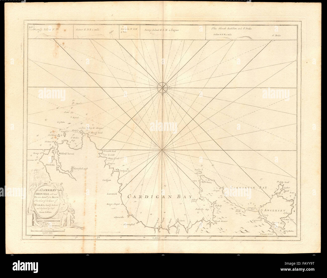 Cardigan bay coast map hi-res stock photography and images - Alamy