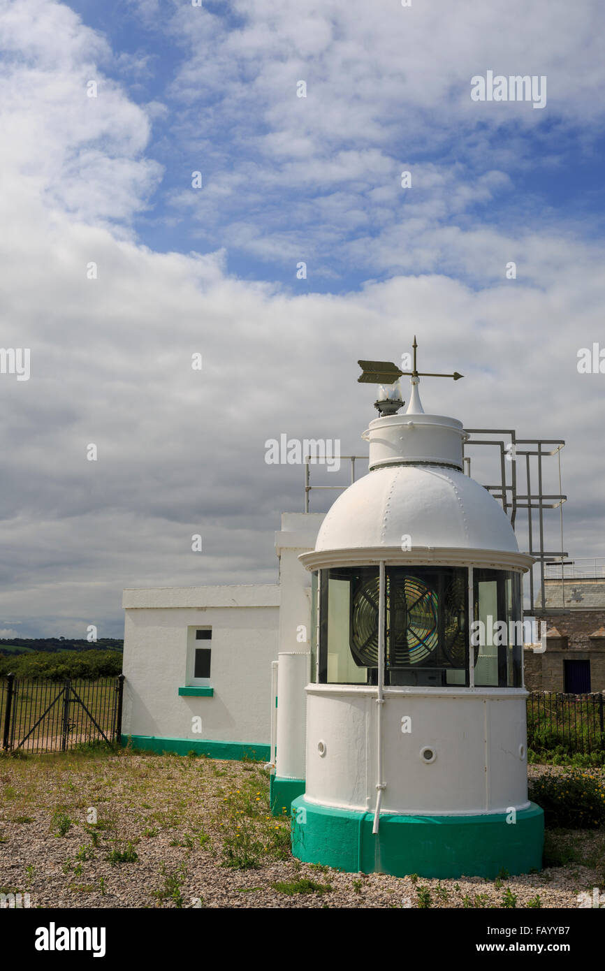 The diminutive Berry Head Lighthouse, operated by Trinity House, near ...
