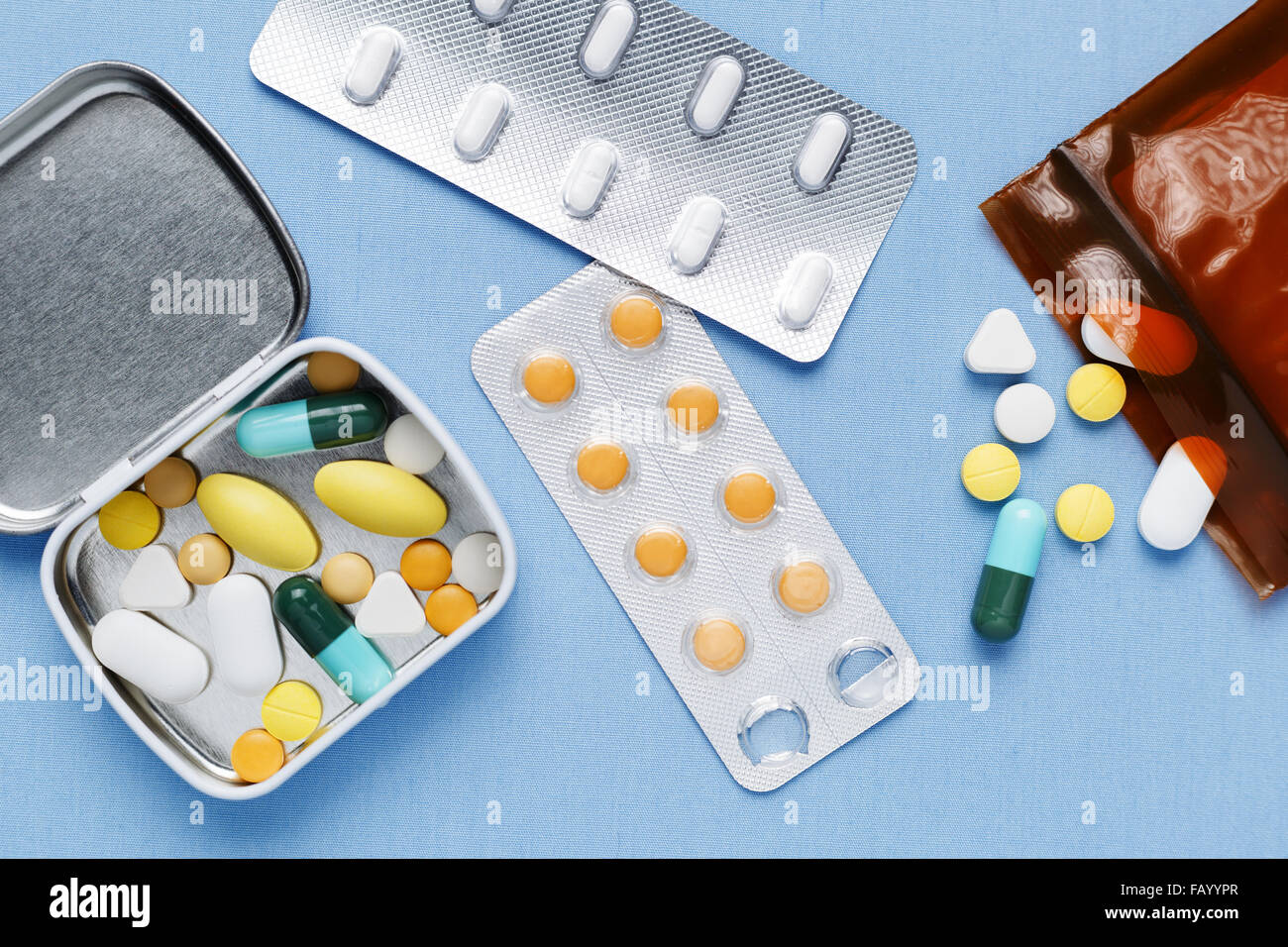 Top view medicine pack hi-res stock photography and images - Alamy