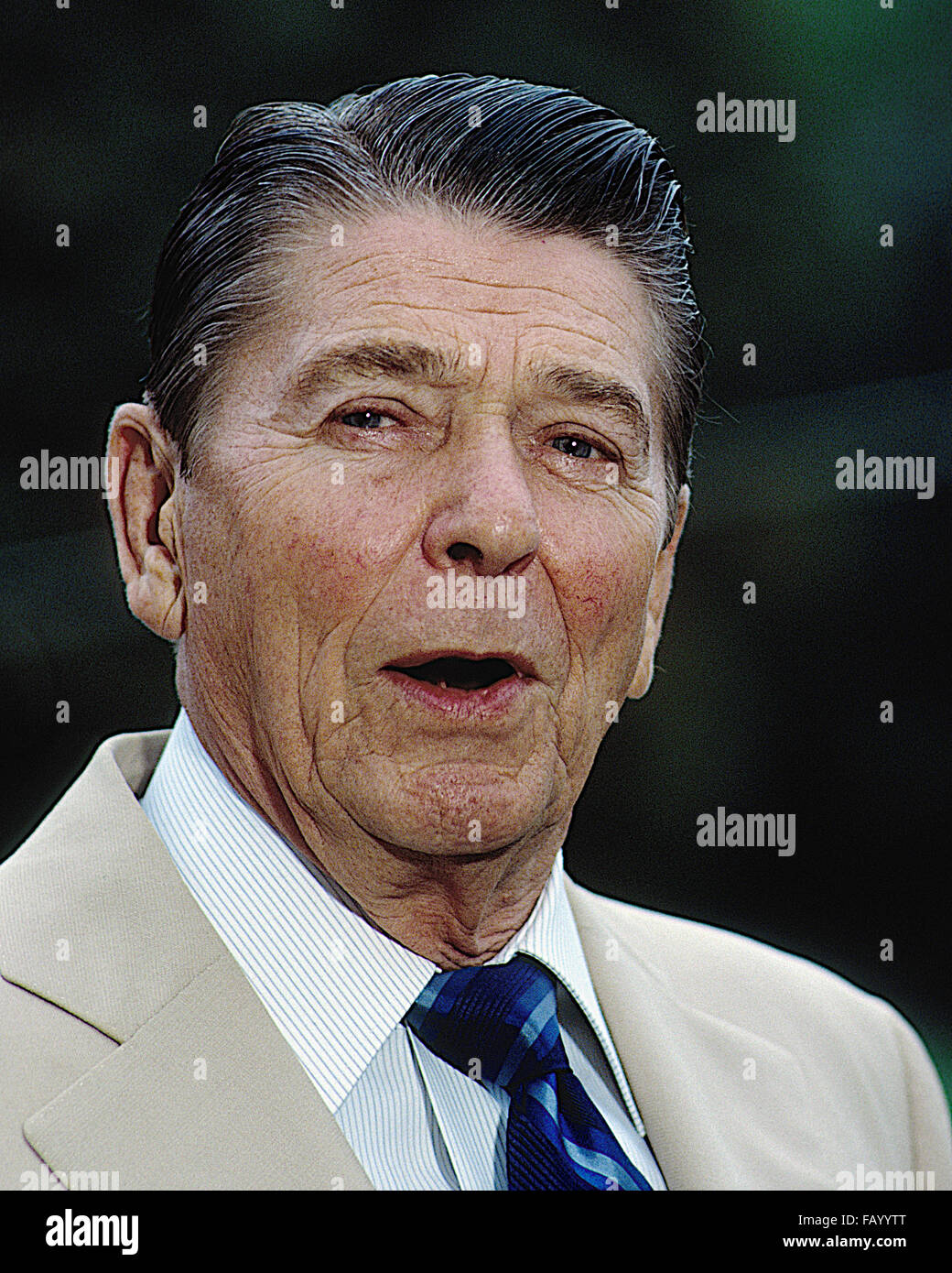 Washington, DC., USA, 13th September, 1984 President Ronald Reagan has ...