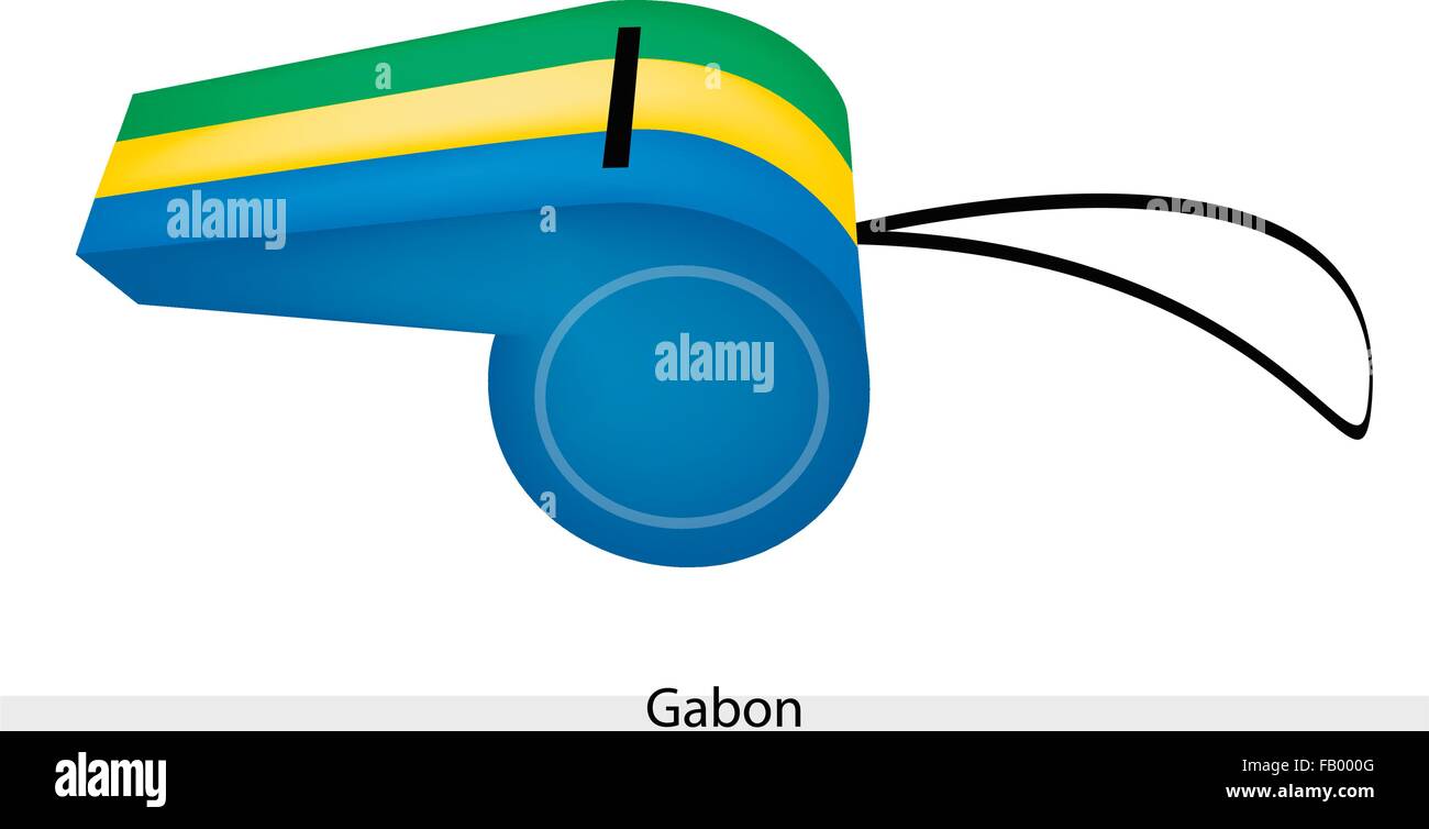 An Illustration of Green, Gold and Blue Bands of The Gabonese Republic ...