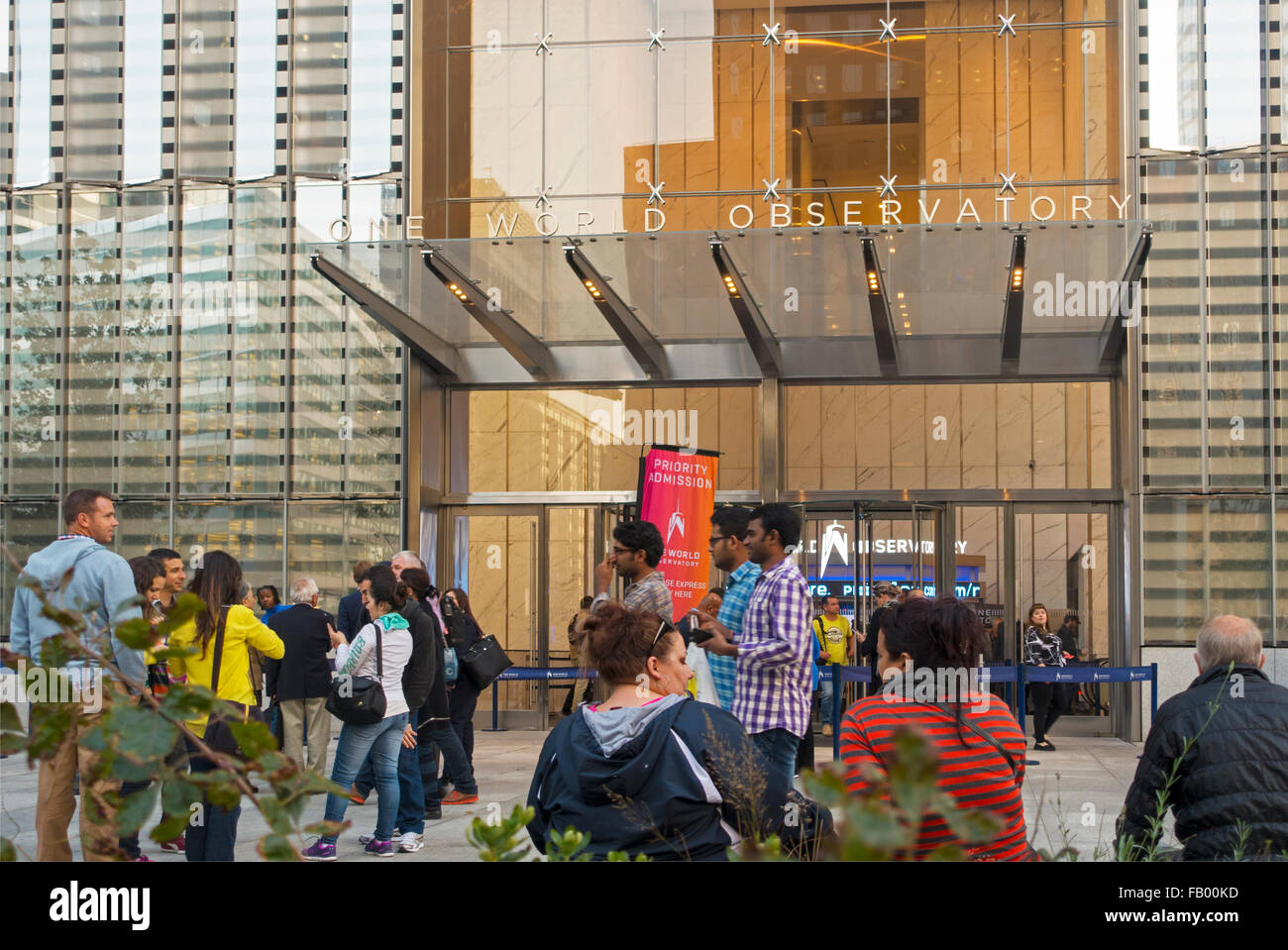 one world observatory line to the top of the world trade center tower ...