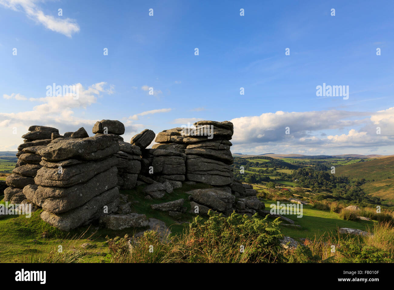 Combestone Tor, an easily accessible granite tor on Dartmoor, Devon ...
