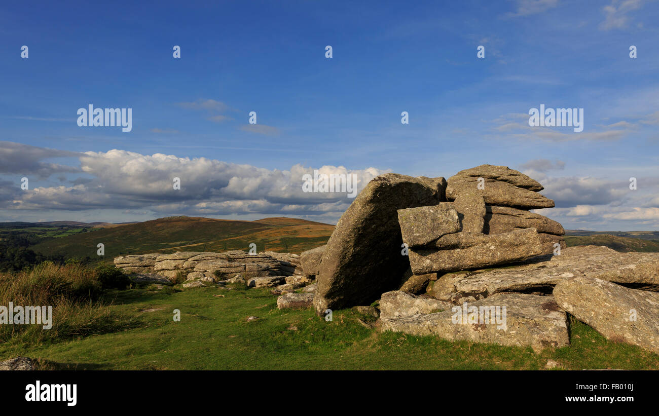 Combestone Tor, an easily accessible granite tor on Dartmoor, Devon ...