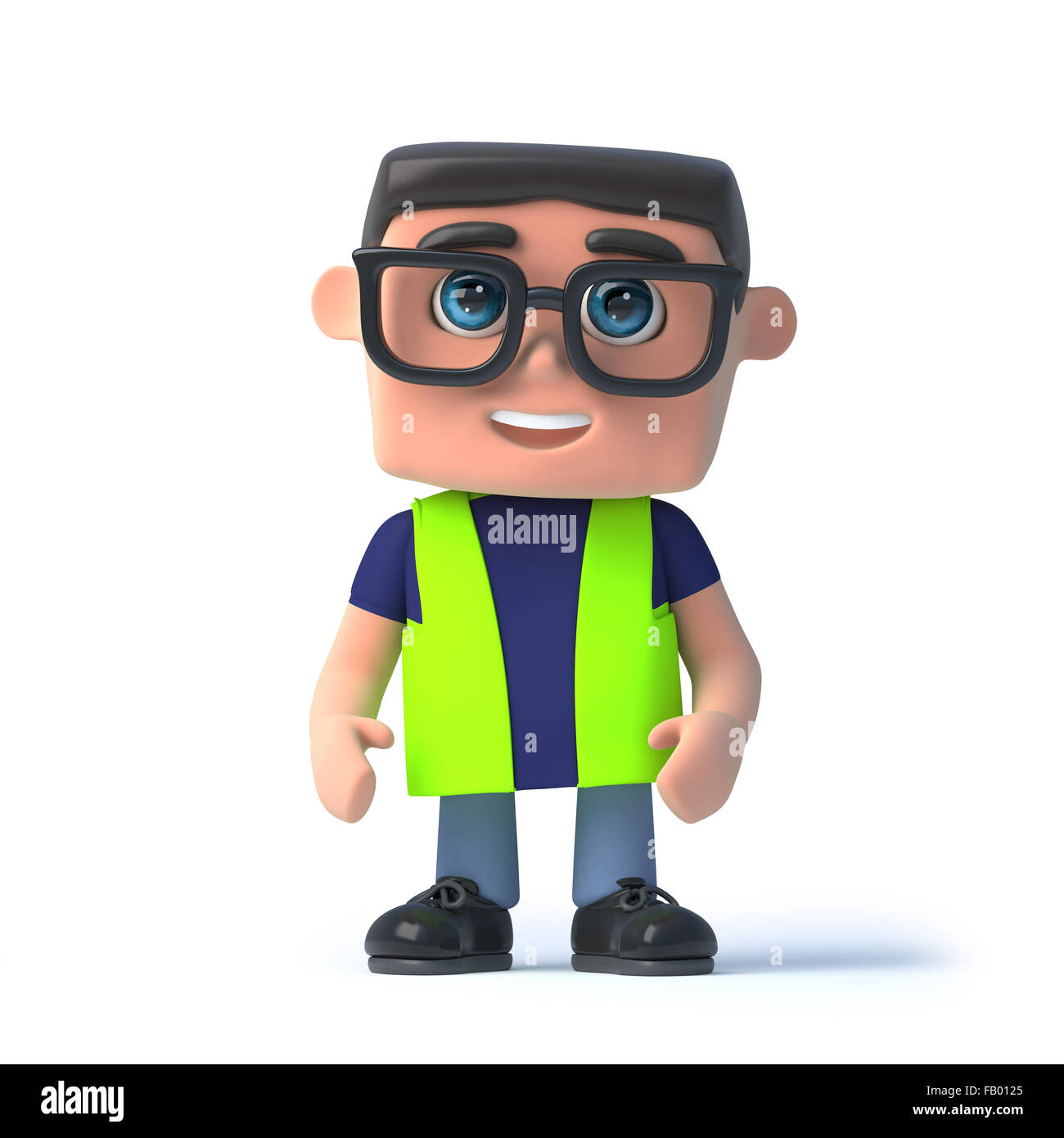 3d render of a health and safety officer Stock Photo - Alamy