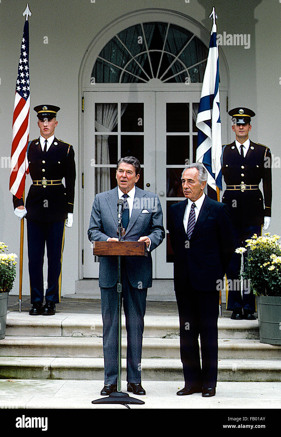 Washington, DC., USA, 9th October, 1984 President Ronald Reagan ...