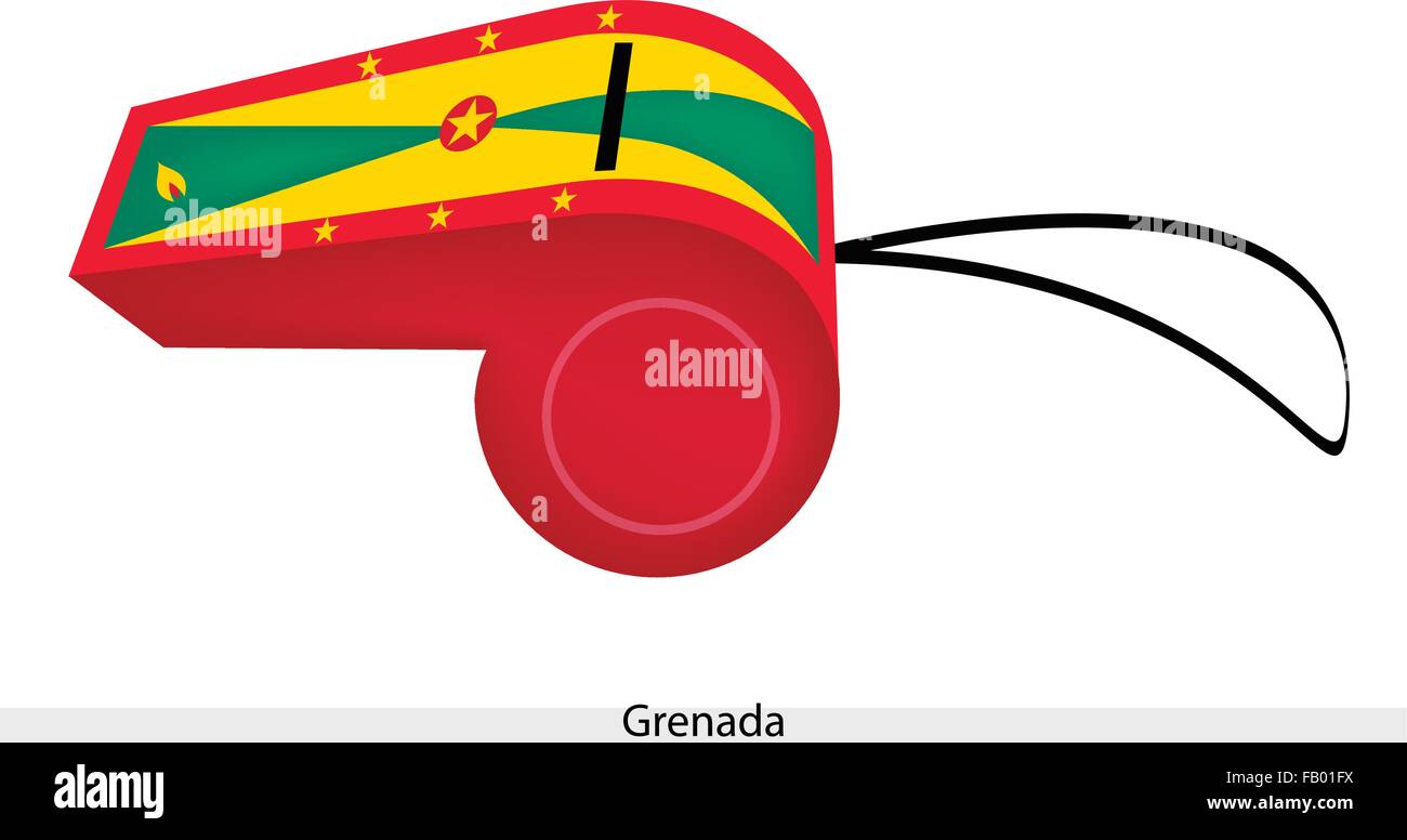 An Illustration of Beautiful Red, Yellow and Green Colors of Grenada ...