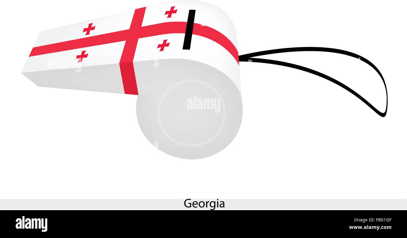 An Illustration of Five Cross on A White Field of Georgia Flag on A ...