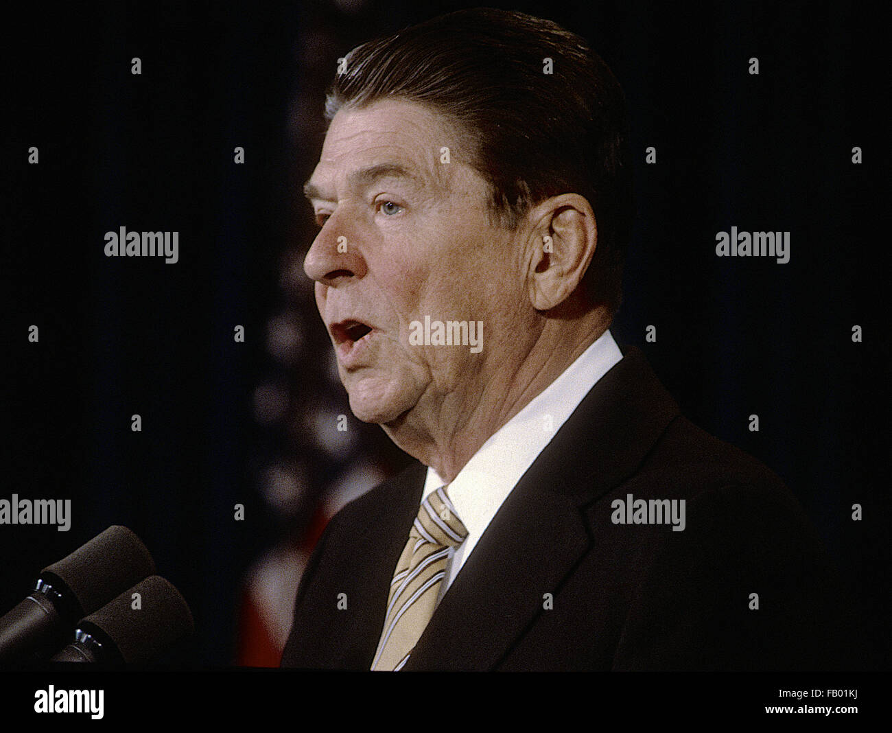 Washington, DC. USA, MAY, 1984 President Ronald Reagan portrait Credit ...
