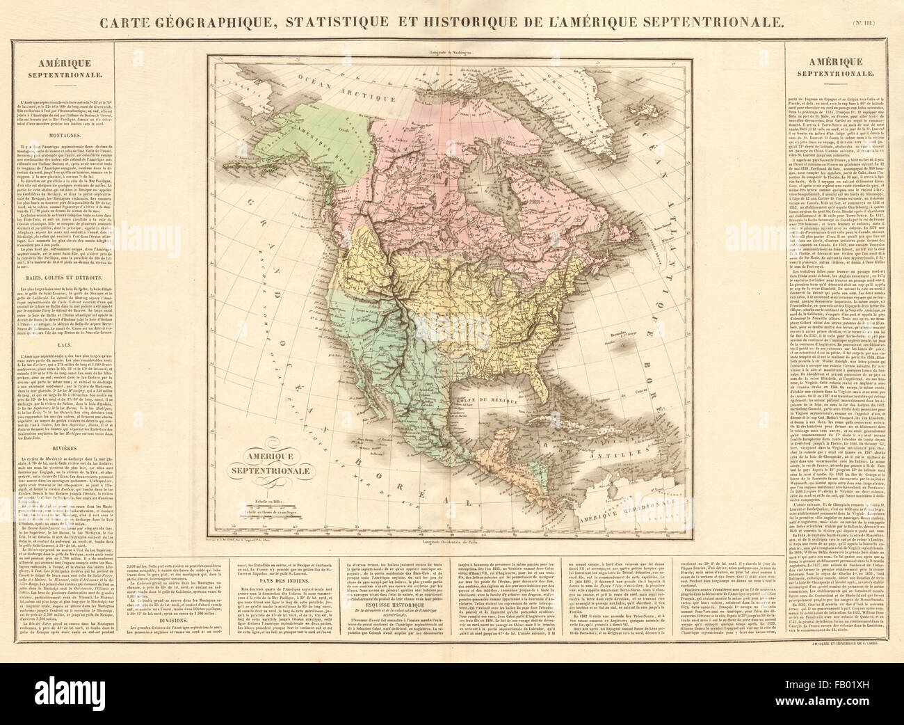 'L'Amérique Septentrionale'. North America. Russian Alaska. BUCHON ...