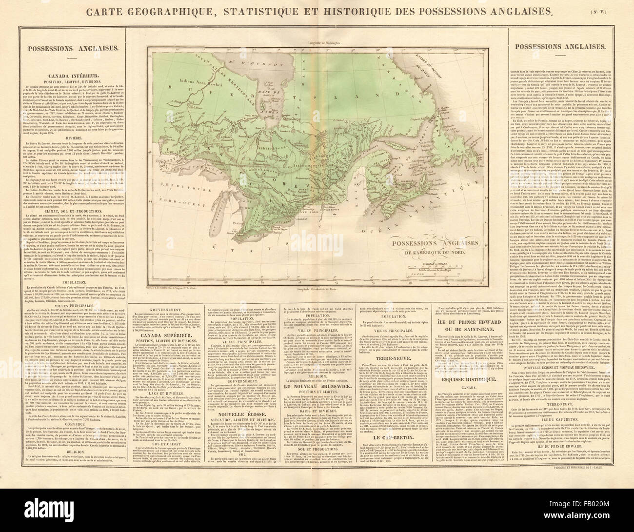 'Possessions anglaises de l'Amerique du Nord'. British America. BUCHON ...