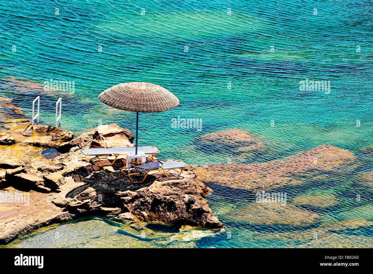 Kalithea Bay in Rhodes, Greece Stock Photo - Alamy