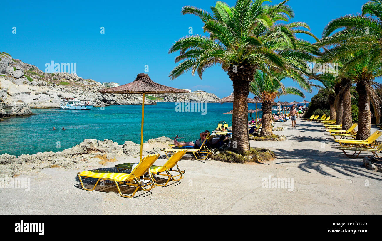 Kalithea Bay in Rhodes, Greece Stock Photo - Alamy