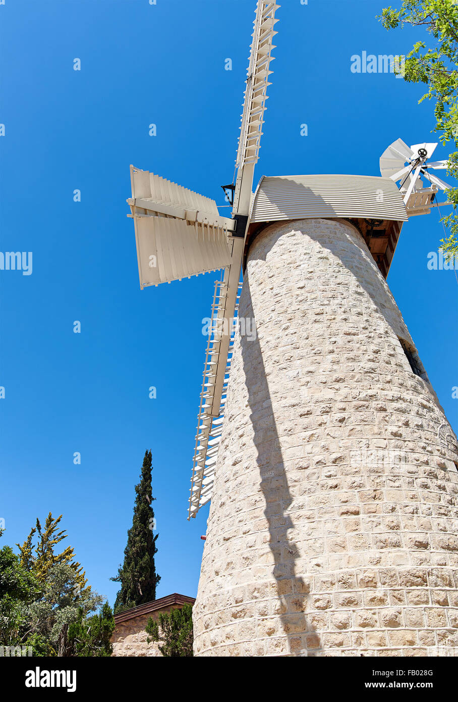 Old Montefiore windmill in Jerusalem Stock Photo - Alamy