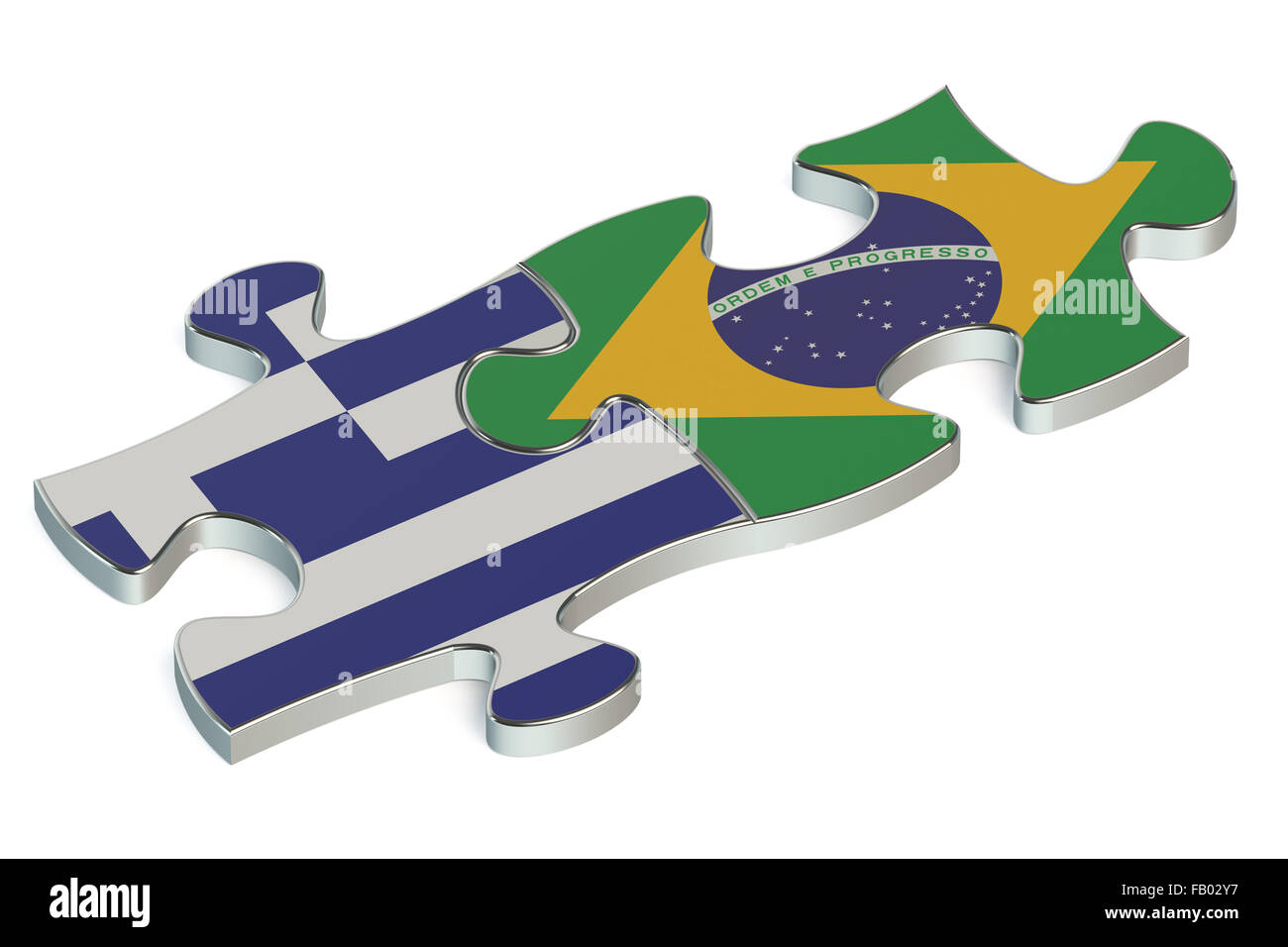 Brazil and Greece puzzles from flags Stock Photo - Alamy