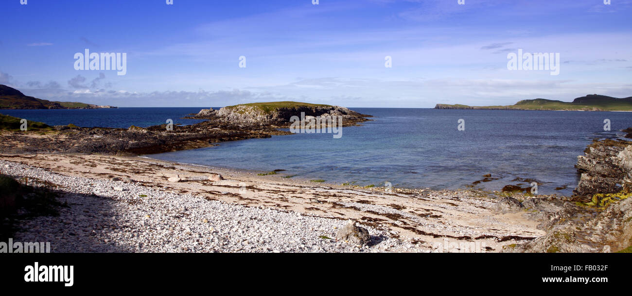 Balnakeil Bay & white rock beach north Scotland Stock Photo - Alamy