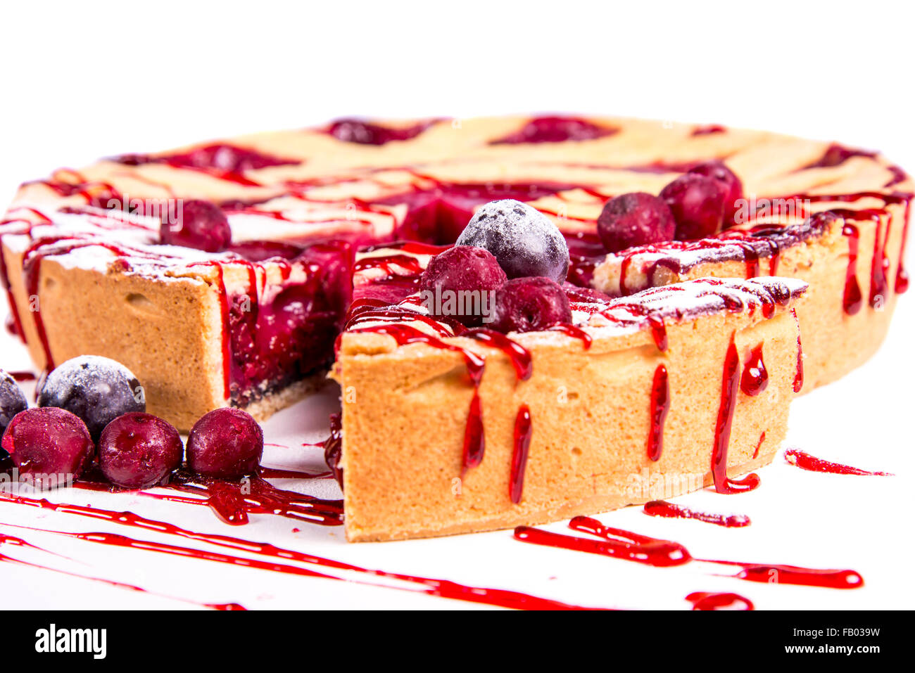 Cherry tart cake Stock Photo - Alamy