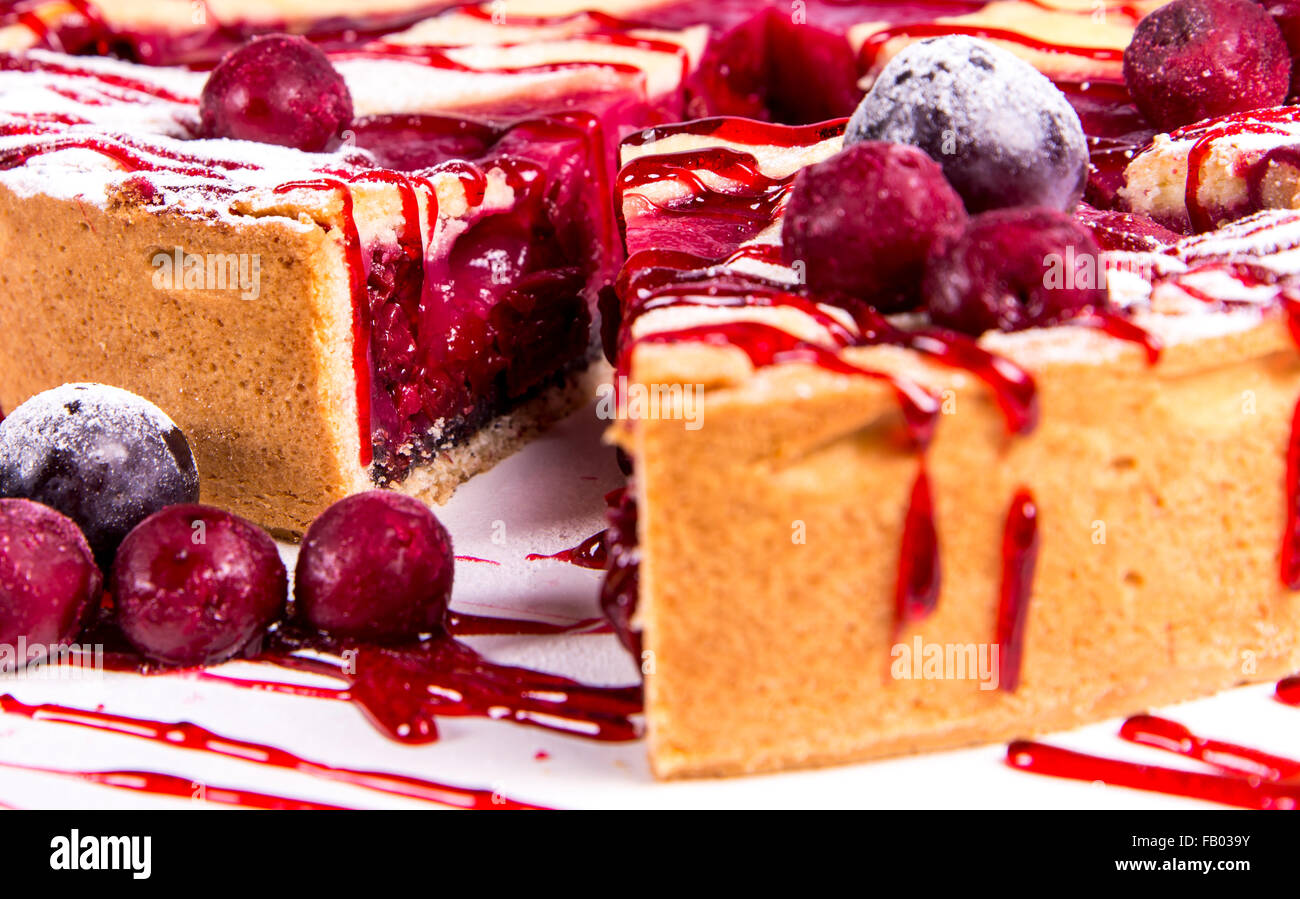 Cherry tart cake Stock Photo - Alamy