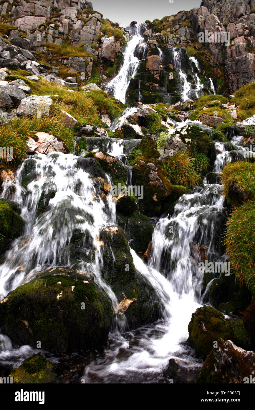 Waterfall on Coigach - Scotland, Sutherland, Assynt Stock Photo - Alamy