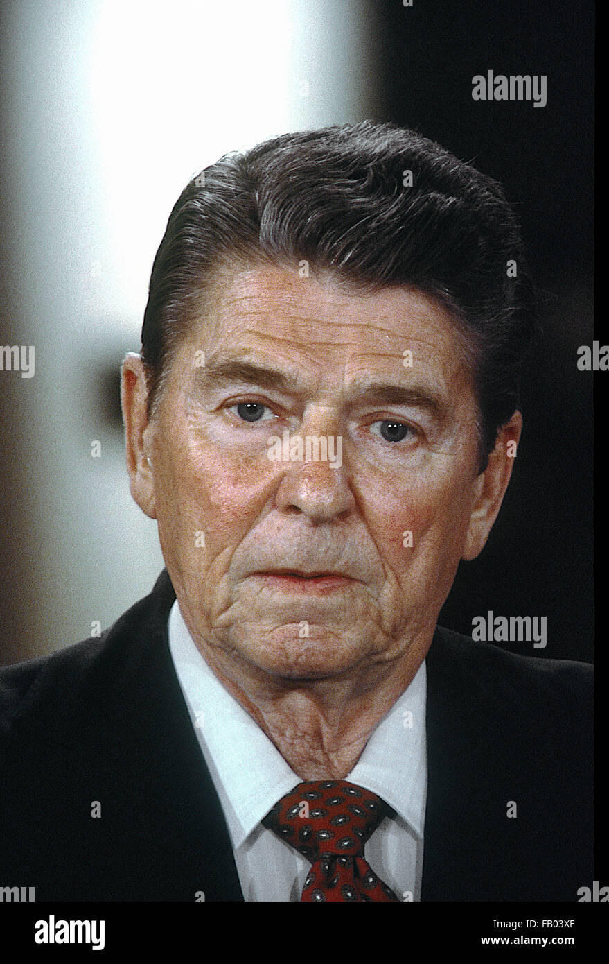 Washington, DC., USA, 18th June, 1985 President Ronald Reagan news ...