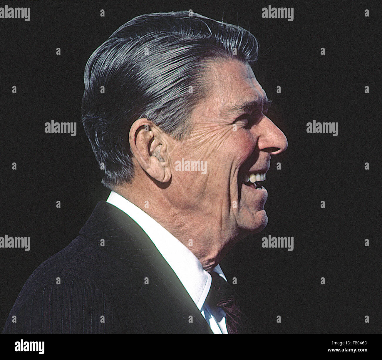 Washington, DC., USA, 14th January, 1985 President Ronald Reagan during ...