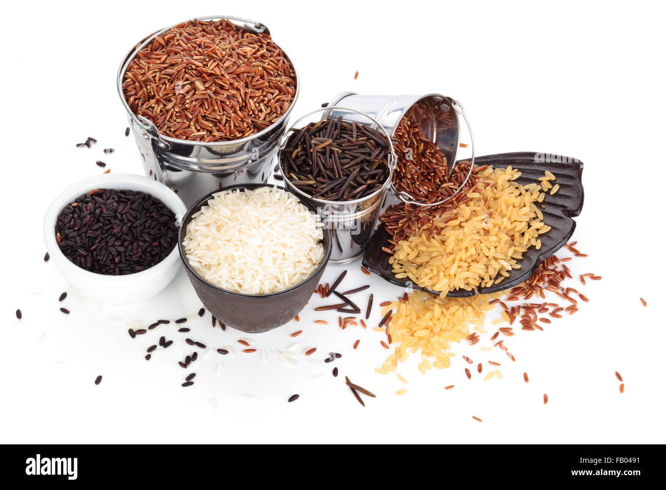 Rice buckets hi-res stock photography and images - Alamy