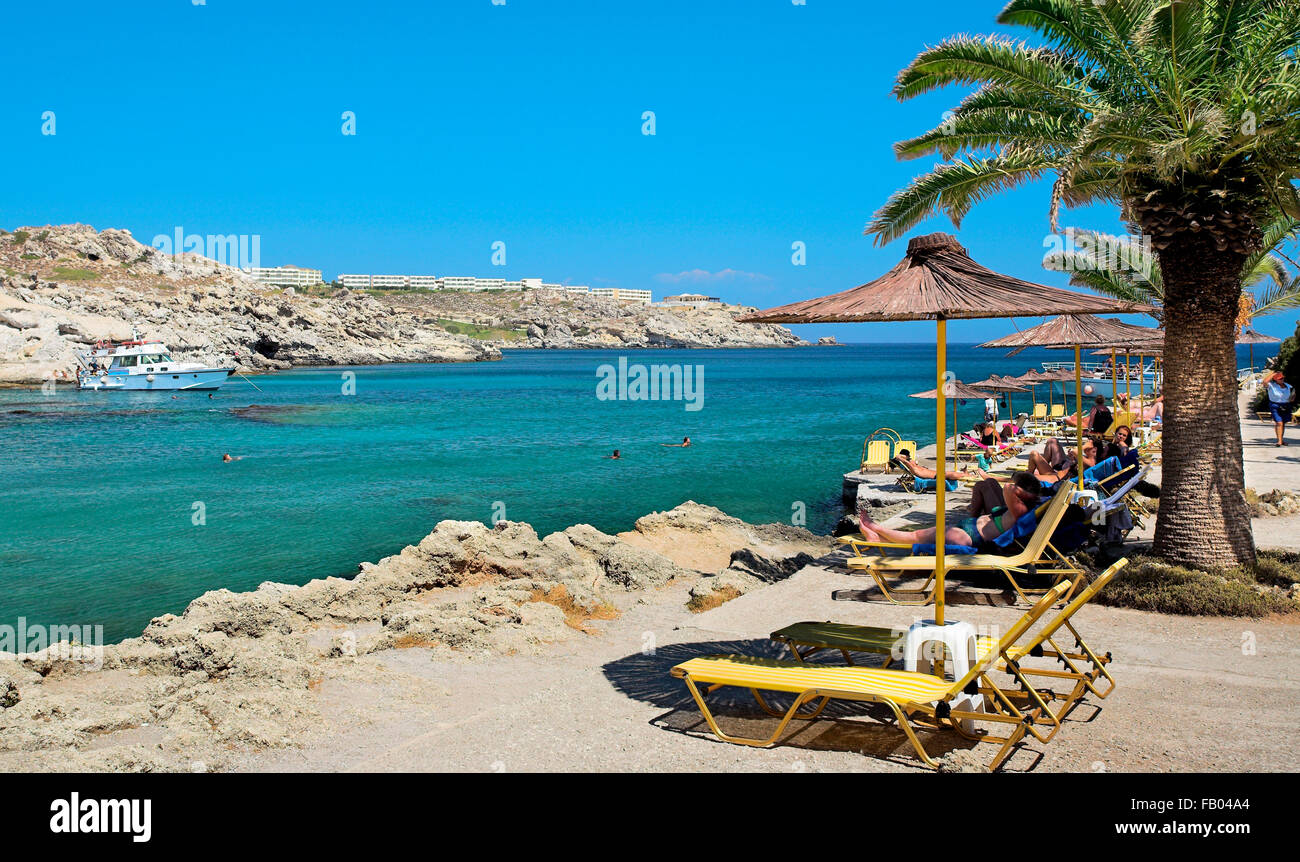 Kalithea Bay in Rhodes, Greece Stock Photo - Alamy