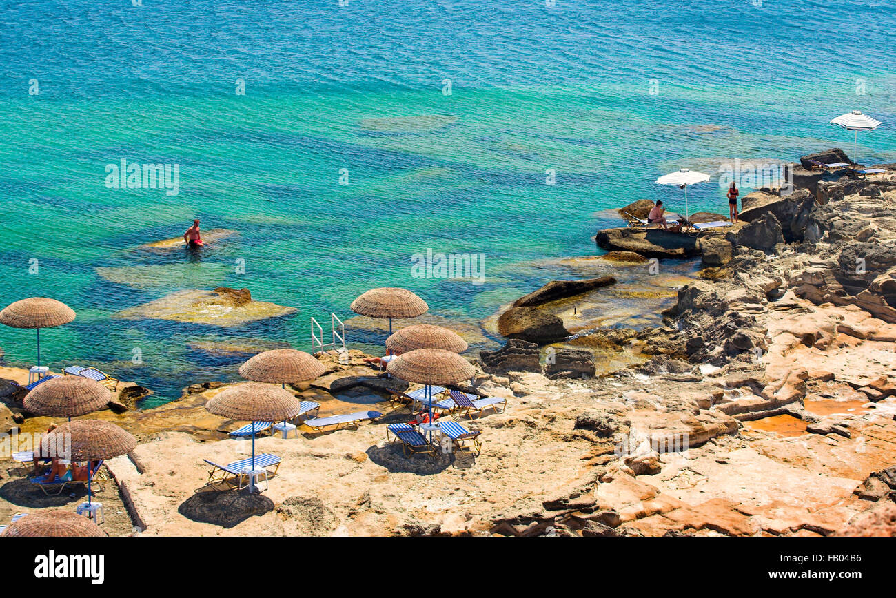 Kalithea Bay in Rhodes, Greece Stock Photo - Alamy