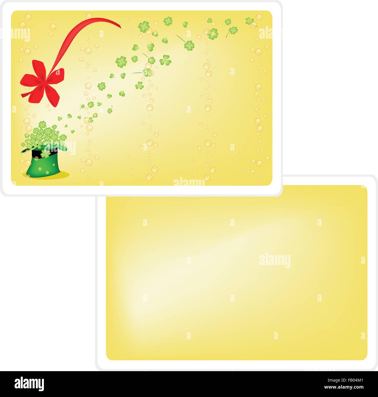 Symbols for Fortune and Luck, Vector Illustration of Yellow Greeting ...