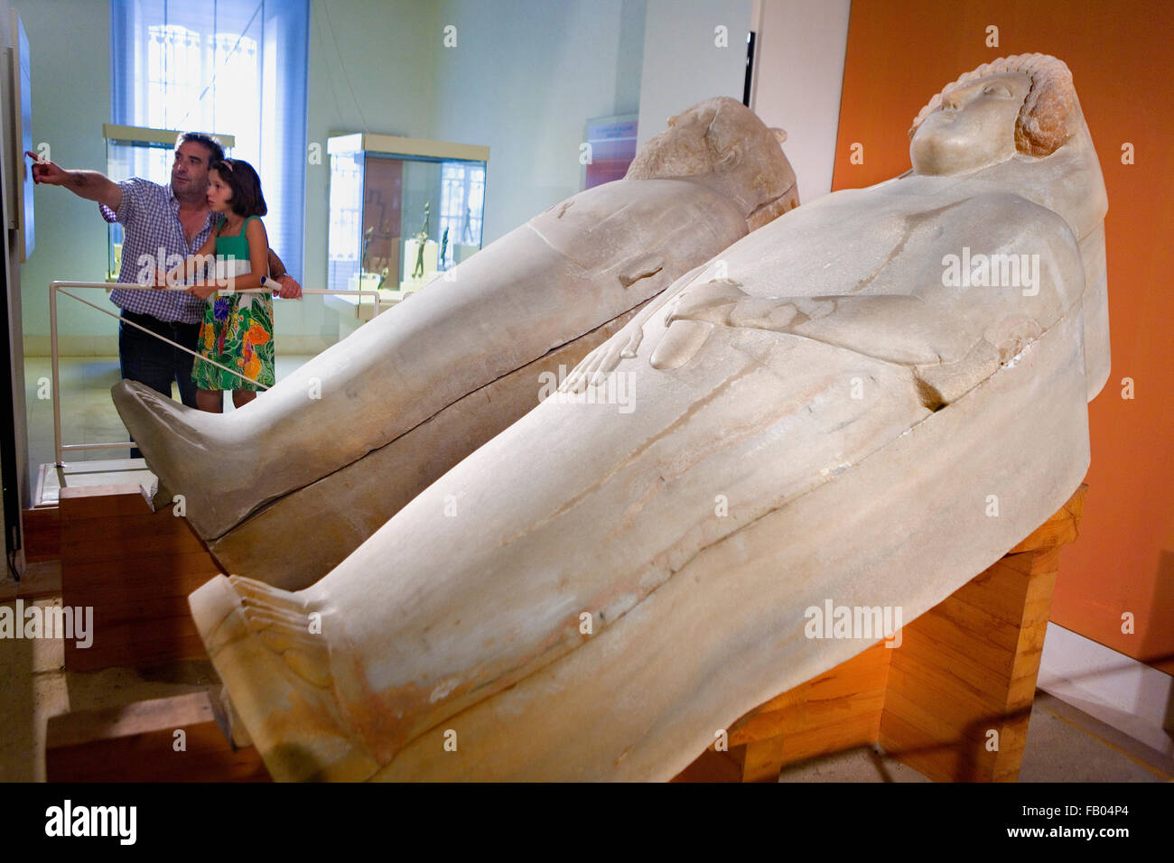 Museum of Cadiz,Phoenician sarcophagi 400 a.c. Cádiz, Andalusia, Spain ...