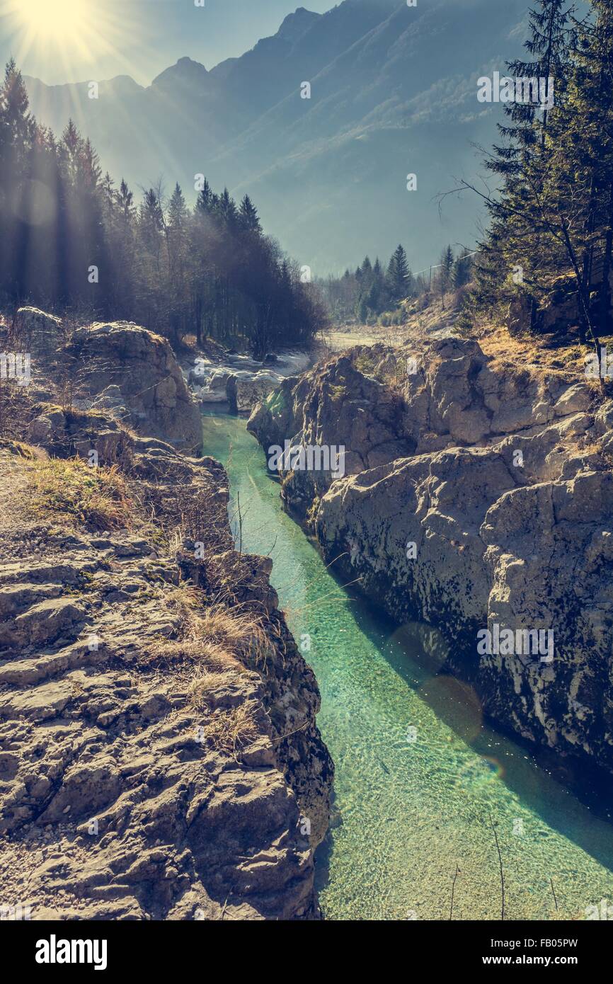 Mountain river gorge Stock Photo - Alamy