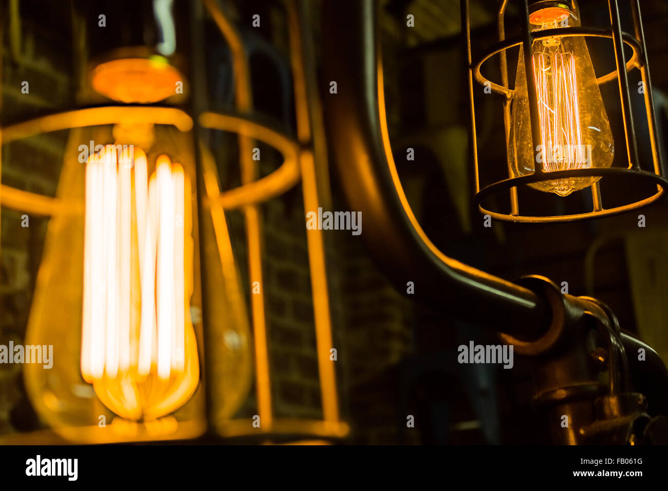 Antique Edison Light Bulbs Stock Photo - Alamy