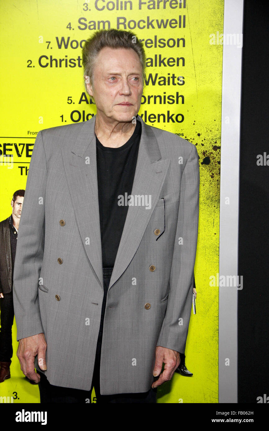 Christopher Walken at the Los Angeles premiere of "Seven Psychopaths ...