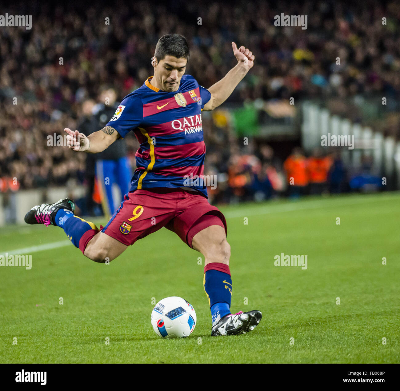 Barcelona, Catalonia, Spain. 6th Jan, 2016. FC Barcelona's forward ...