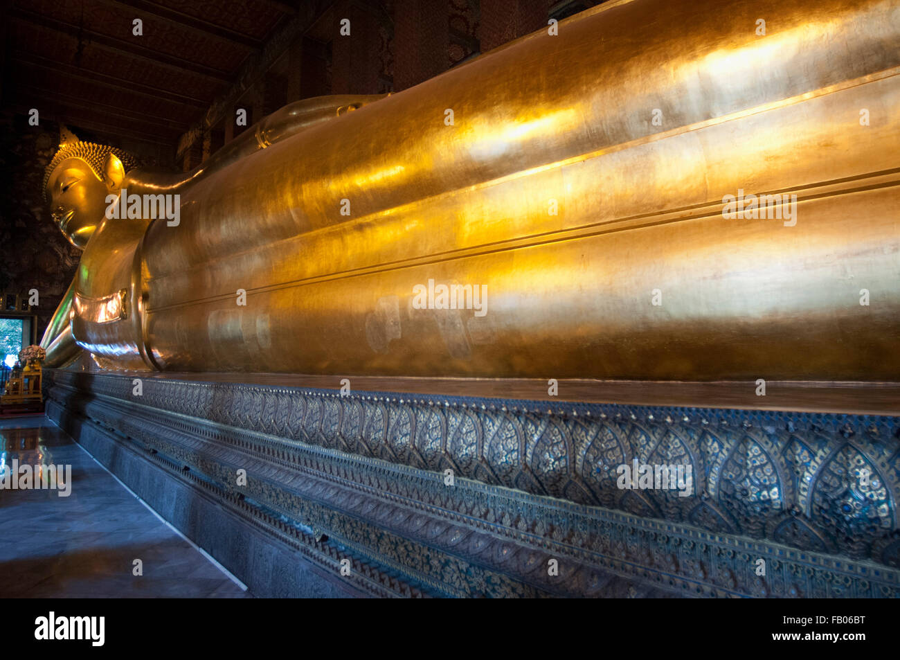The Reclining Buddha, Wat Pho Temple, Rattanakosin Island, Bangkok, Thailand. Wat Pho (the ...