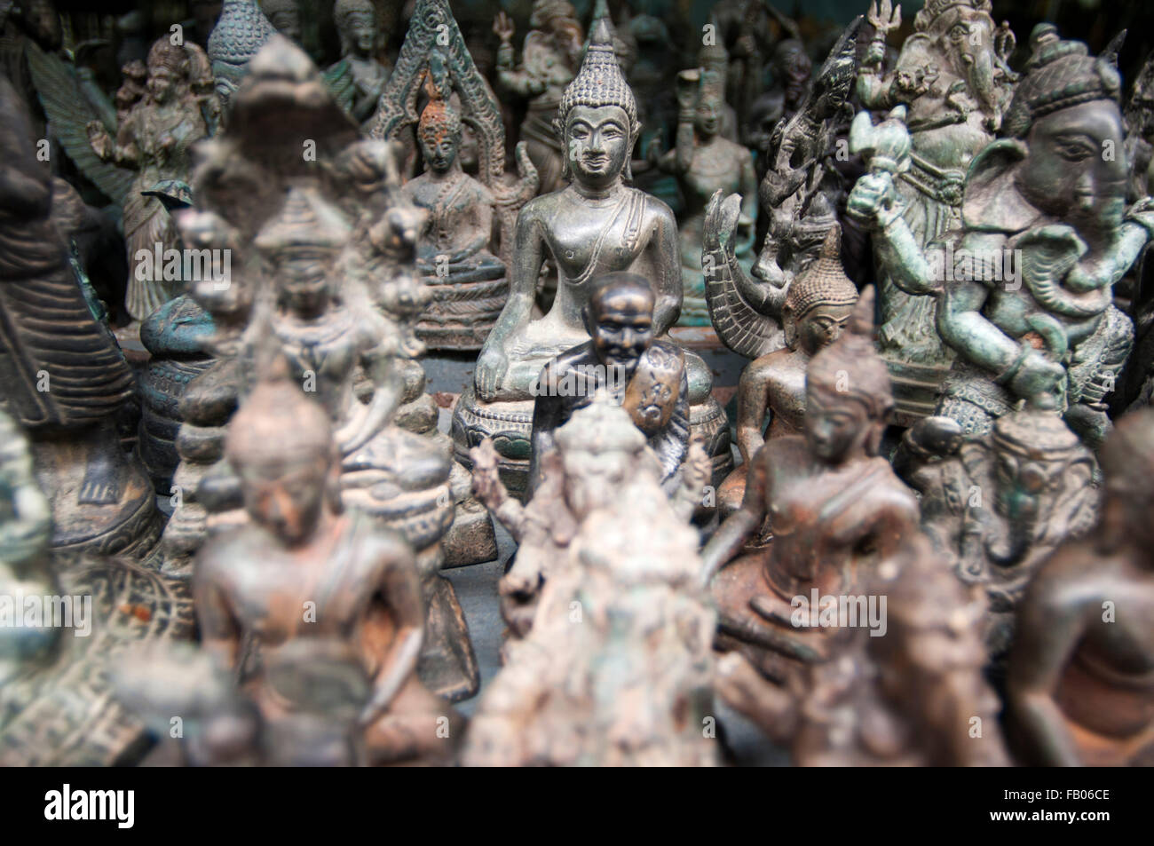 Prachan Amulet Market in Bangkok, Thailand. The amulet market in ...