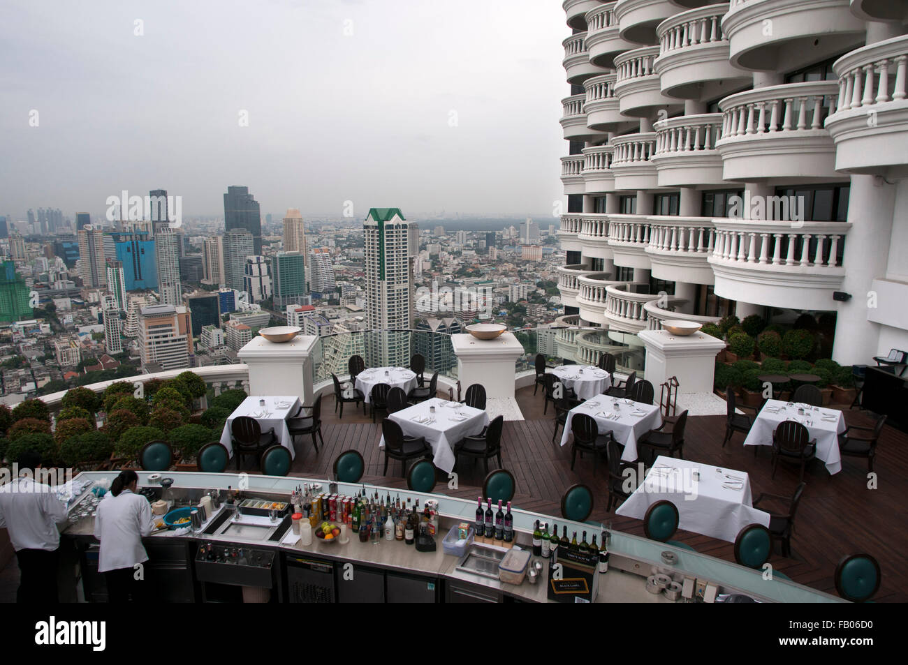 Panoramic viws and landcape of Bangkok from Sirocco rooftop. Thailand ...