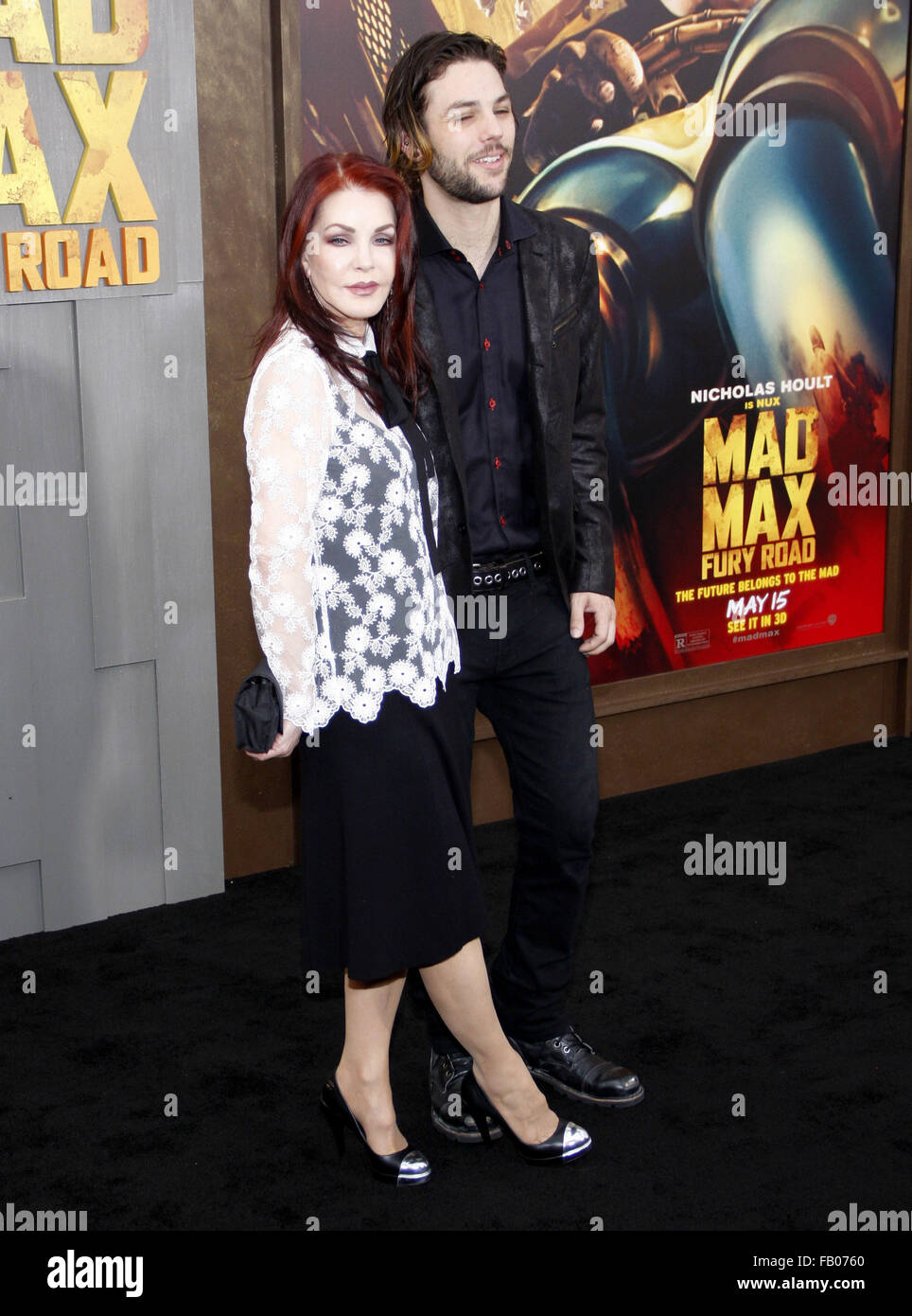 Priscilla Presley and Navarone Garibaldi at the Los Angeles premiere of ...