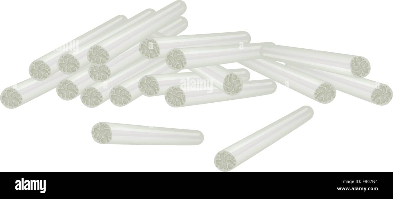 Illustration Stack of Cut Lotus Flowers or Water Lily Flowers Isolated ...