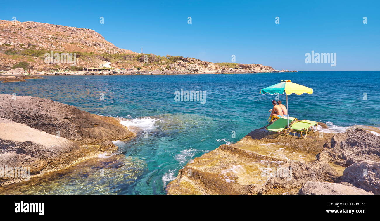 Kalithea Bay, Rhodes Island, Greece Stock Photo - Alamy