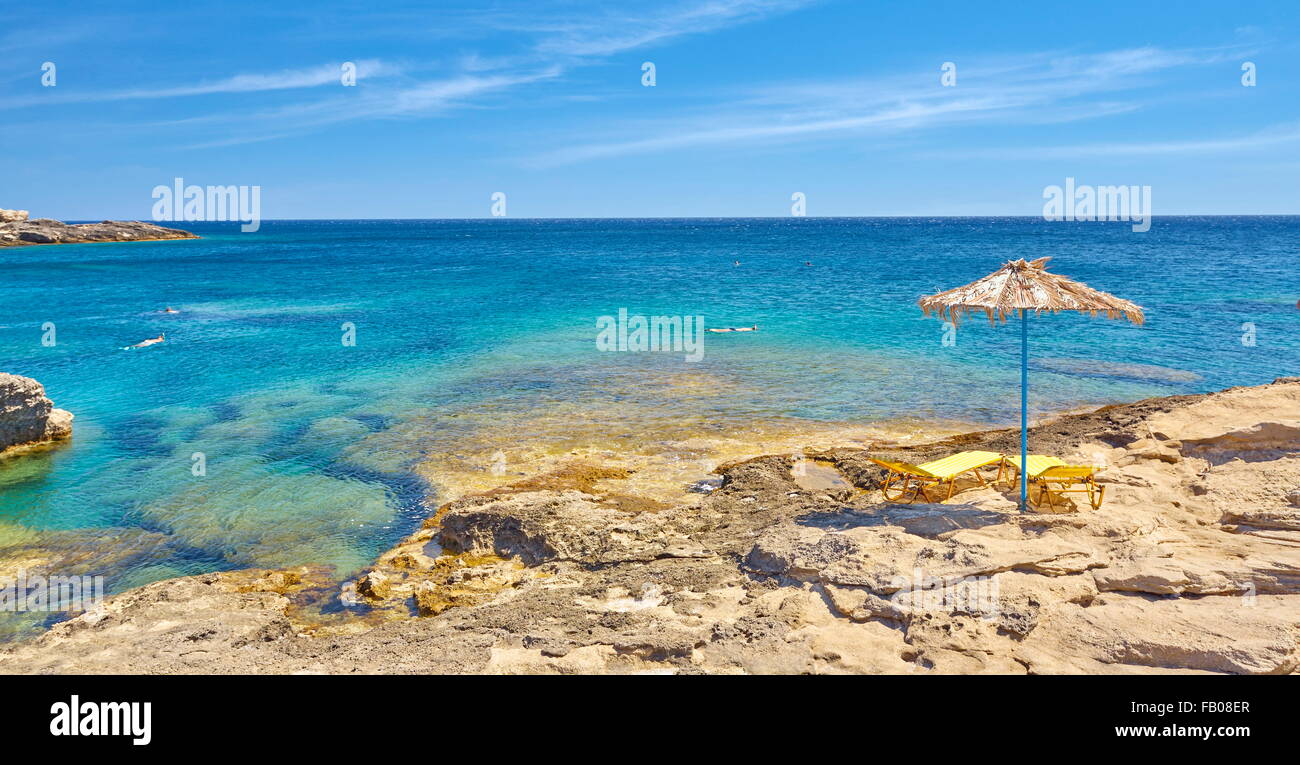 Kalithea Bay, Rhodes Island, Greece Stock Photo - Alamy