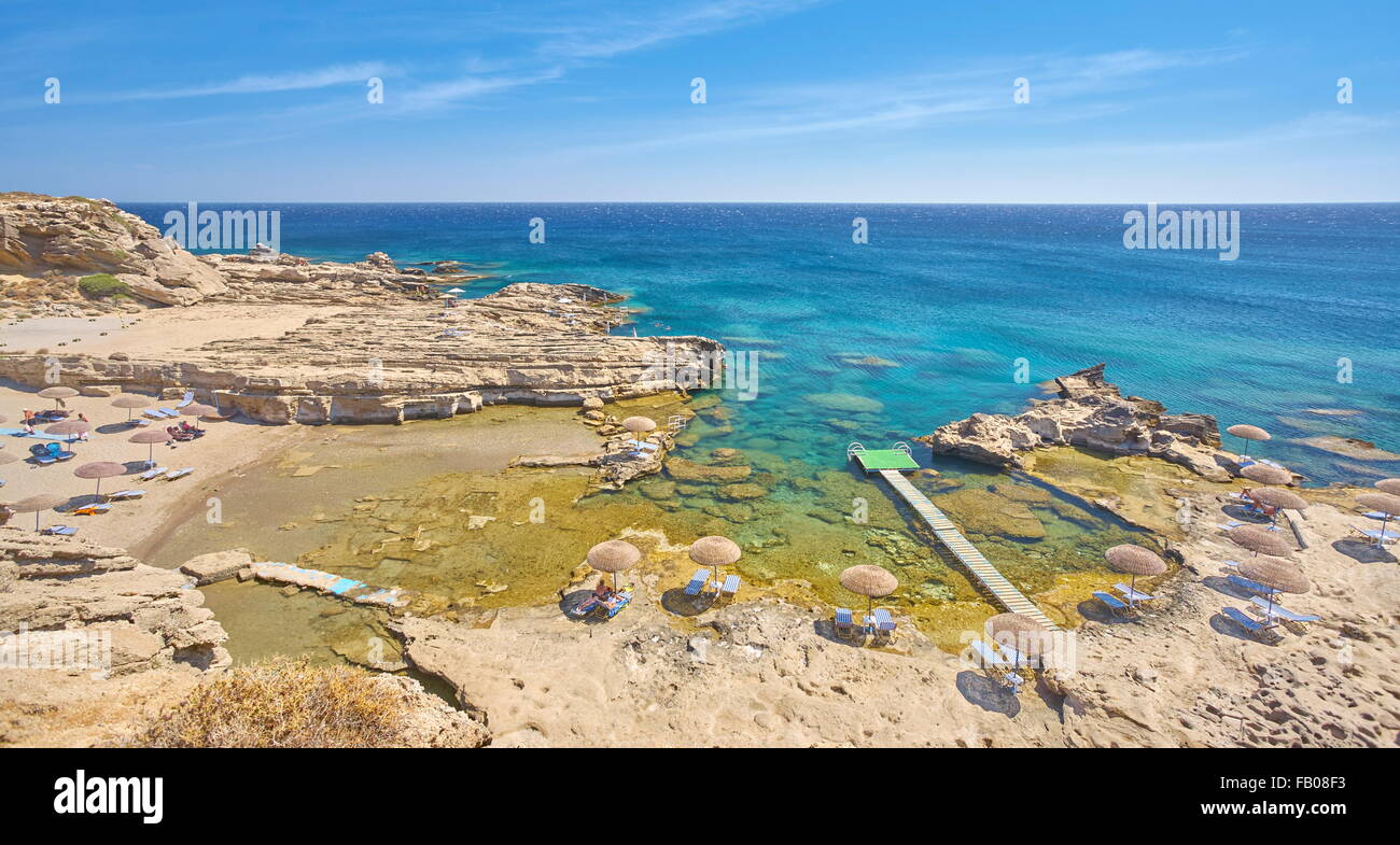 Kalithea Bay, Rhodes Island, Greece Stock Photo - Alamy