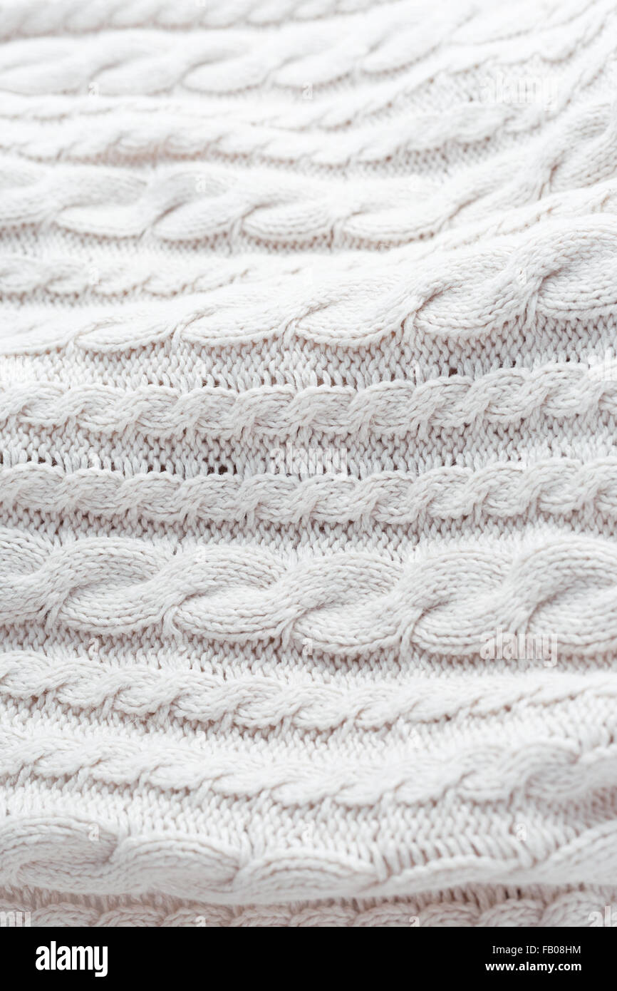 White knit fabric texture and background Stock Photo - Alamy