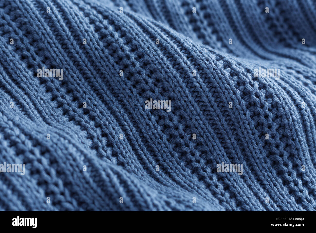 Blue knit fabric texture and background Stock Photo - Alamy