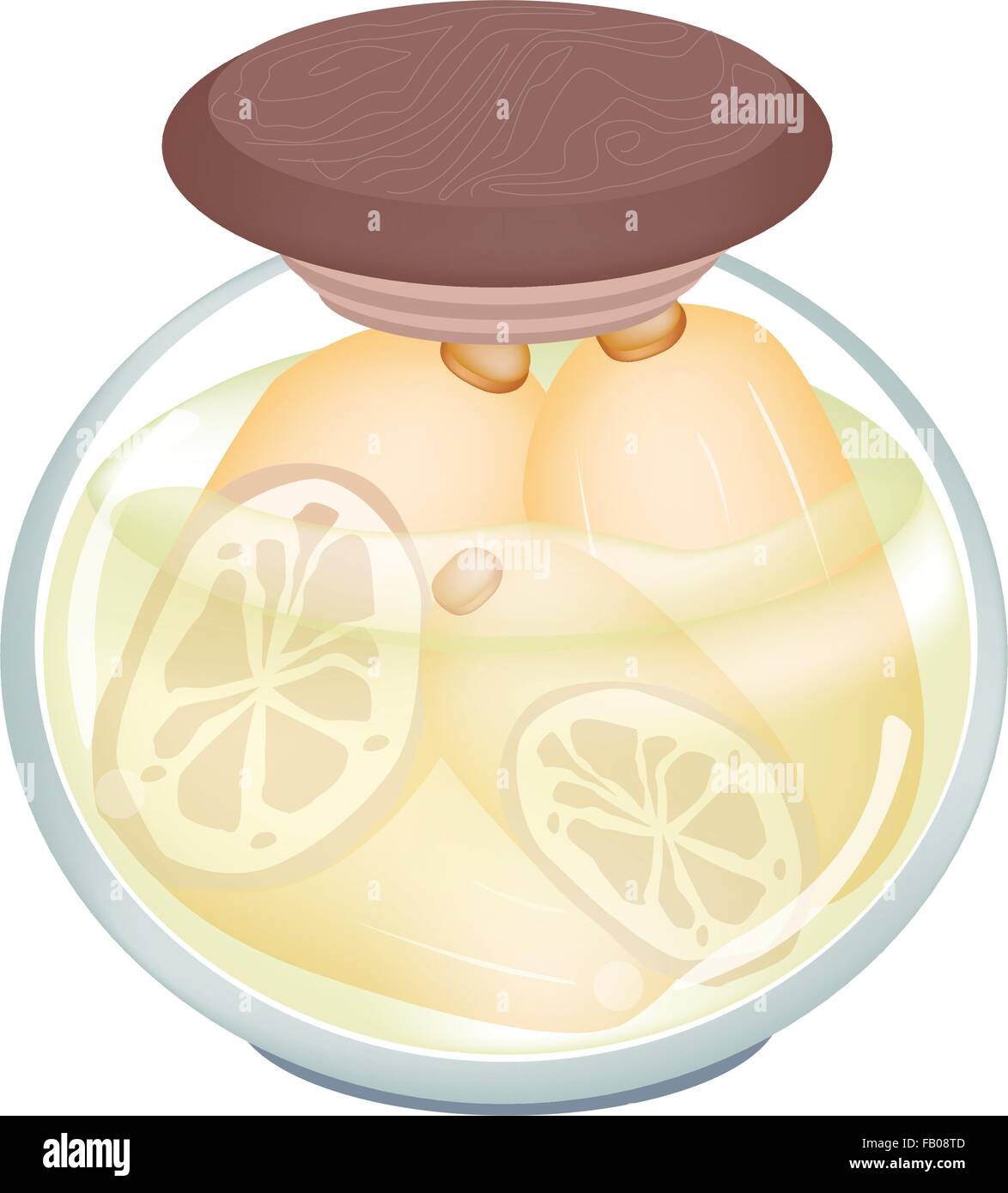 Illustration of Delicious Pickled Julienne Lotus Roots or Water Lily ...